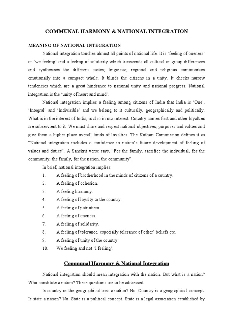 Promoting Communal Harmony in India | PDF | Religion And Belief
