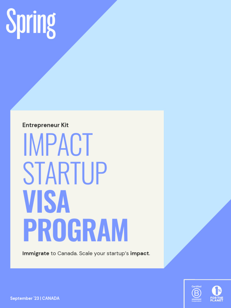 Impact Startup Visa Entrepreneur Kit | PDF | Startup Company | Small ...