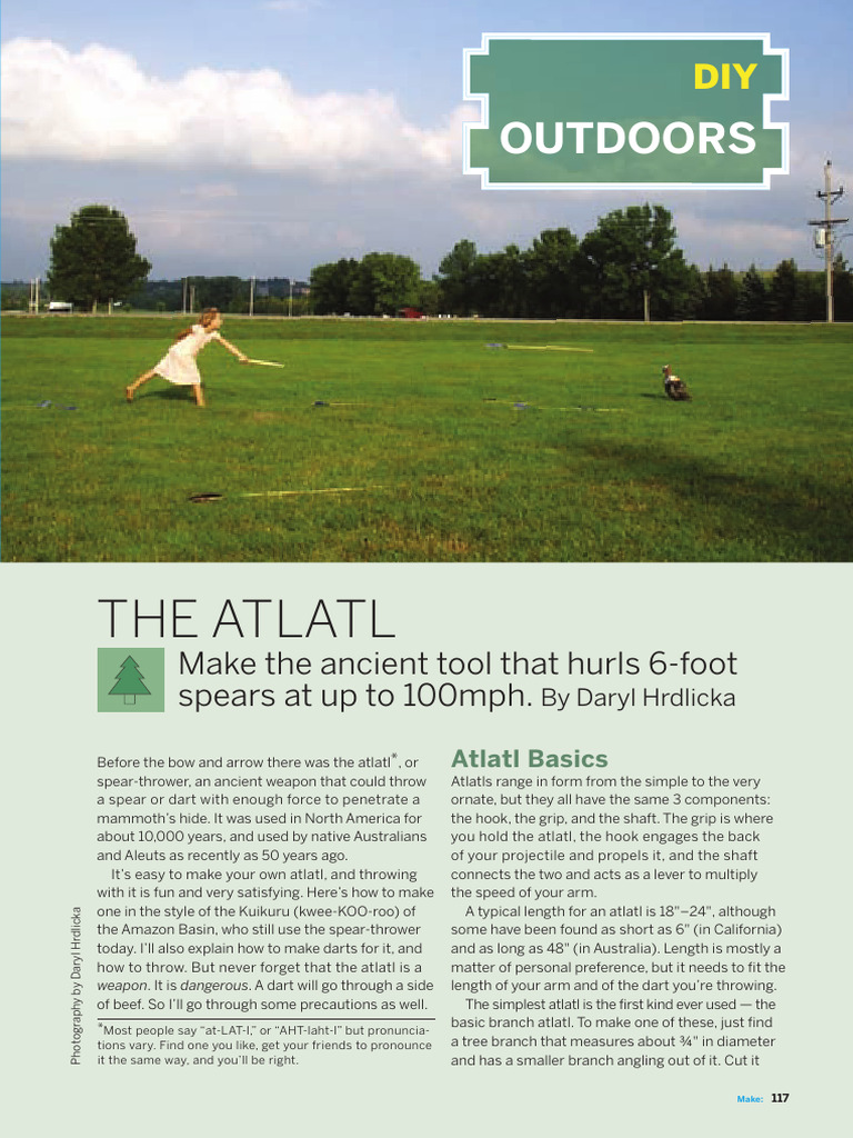 DIY Outdoors - The Atlatl | PDF | Arrow