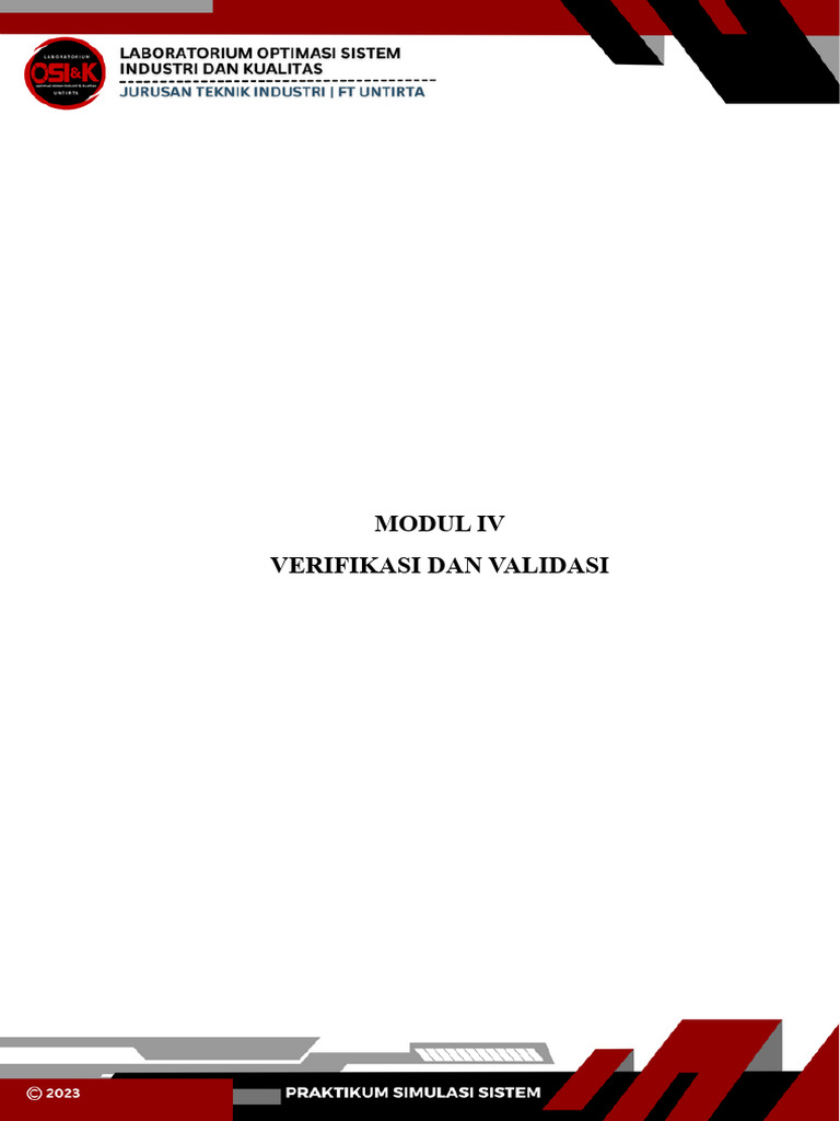 Modul 4 - Verifikasi Dan Validasi | PDF
