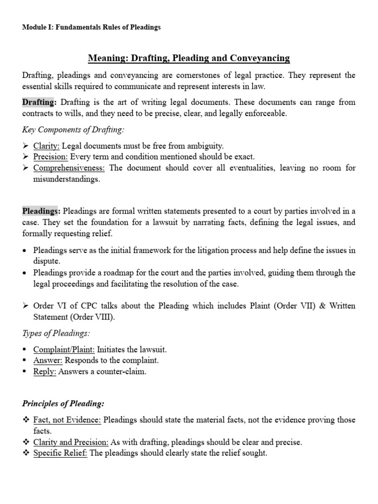 DPC Module 1 | PDF | Affidavit | Civil Law (Common Law)