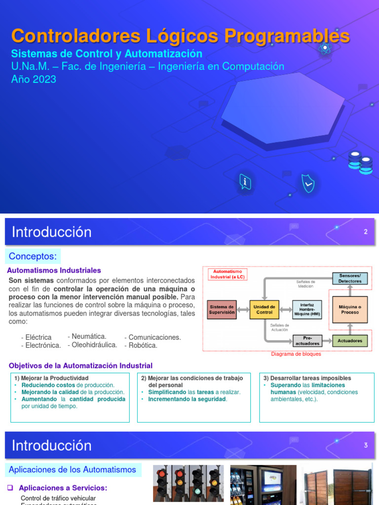 1-Introducción PLC 2023 | PDF | Controlador lógico programable | Ingeniería Informática