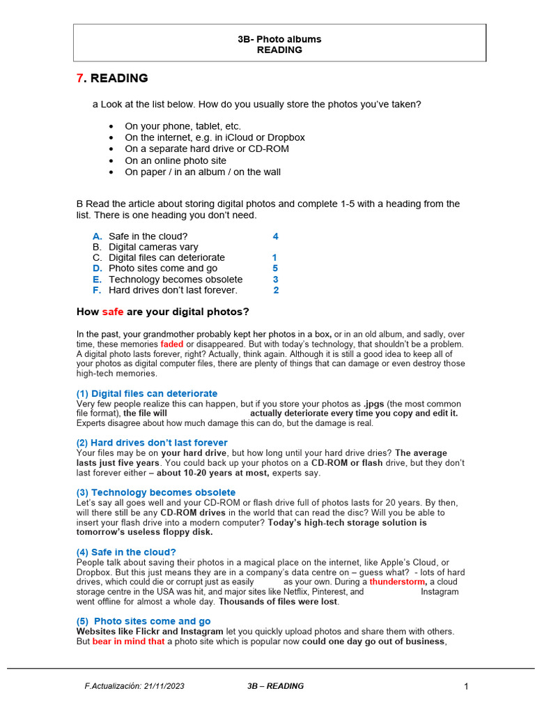 3b Reading | PDF | Computer File | Usb Flash Drive