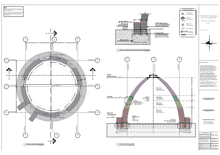 Domaa - De-02 Planta Fundaciones Domo | PDF