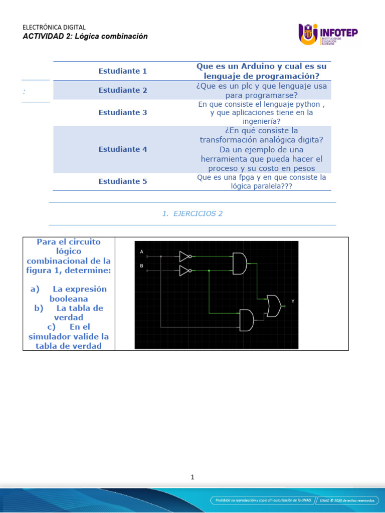 Actividad 2 Logica Combinacional | PDF | Electrónica | Lenguaje de programación