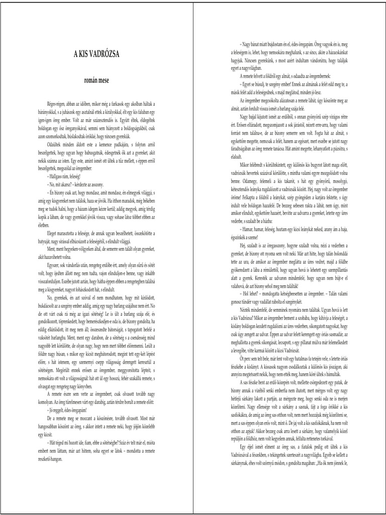 A Kis Vadrozsa | PDF