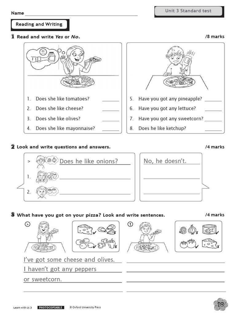 LWU 3 Unit 3 Standard Test | PDF