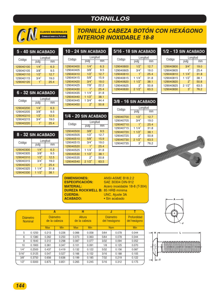 Tornillos | PDF | Tornillo | Procesos industriales