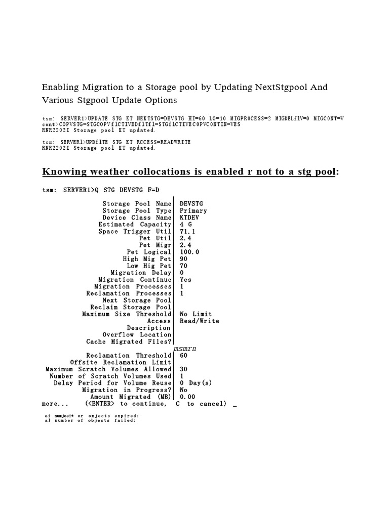 Storage Pool Migration Update Guide | PDF