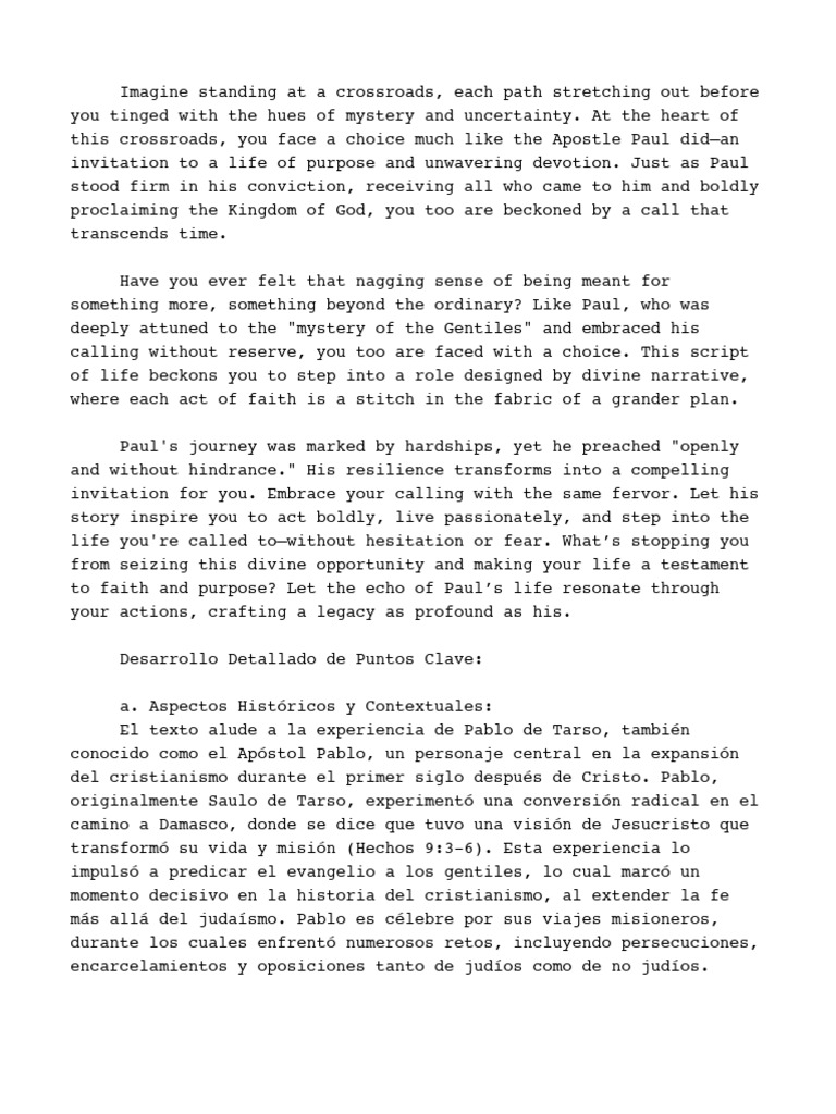 Echoes of Conviction - Embracing Your Divine Calling | PDF | Pablo el ...