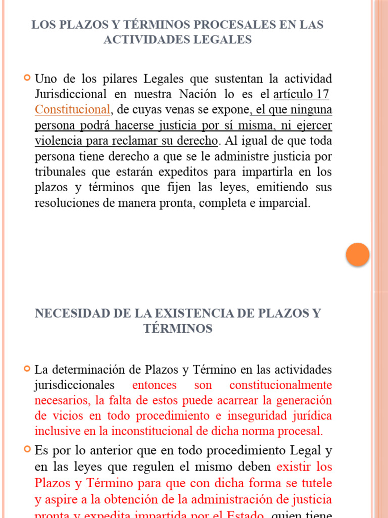 Los Plazos y Términos Procesales en Las Actividades | PDF | Ley ...