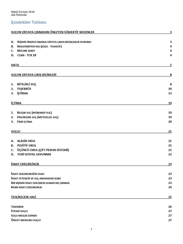 Ceza Genel II - 2020 | PDF