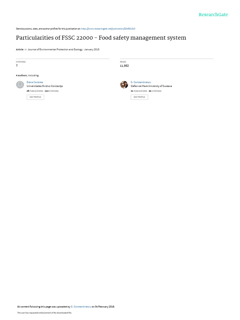 Particularities of FSSC 22000 - Food Safety Management System | PDF ...