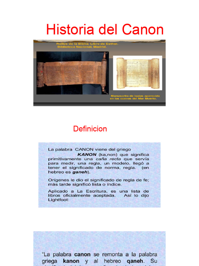 Historia del Canon | PDF