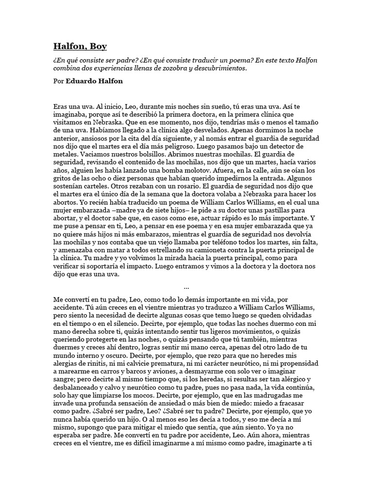 Halfon, Boy | PDF | Traducciones