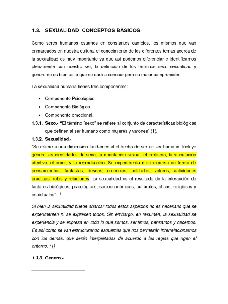 Conceptos de Sexualidad | PDF | La sexualidad humana | Hombre