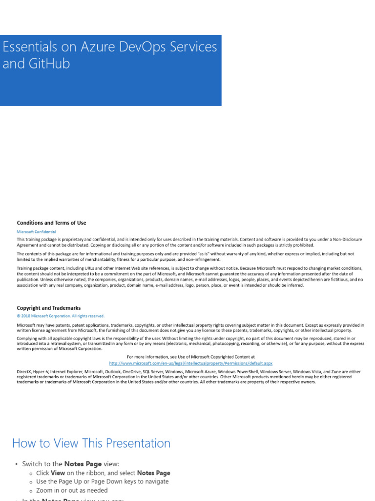 Essentials On Azure DevOps Services and GitHub Book 4 | PDF | Version Control | Computer File