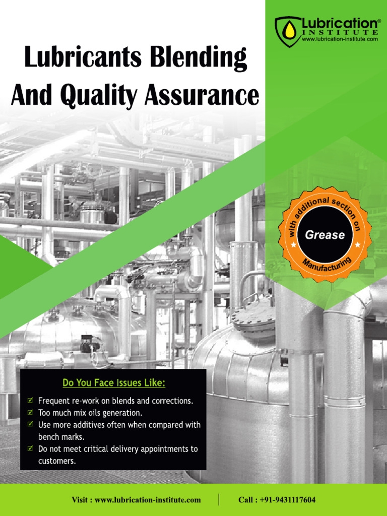 Lubricants Blending and Quality Assurance | PDF