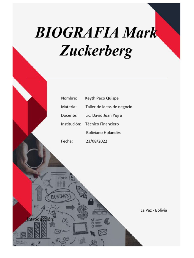 Biografia Mark Zuckerberg Pdf Mark Zuckerberg Facebook