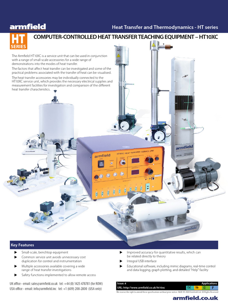 Armfield HT10XC ALL Datasheet Document | PDF | Heat | Thermocouple