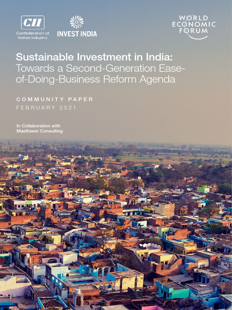 WEF Sustainable Investment in India 2021 | PDF | Sustainability ...