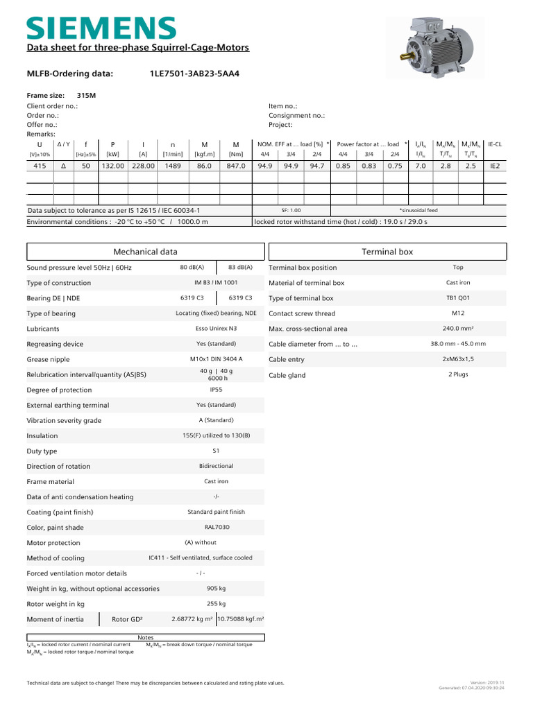 1LE7501-3AB23-5AA4_datasheet_en | PDF | Mechanical Engineering | Manufactured Goods