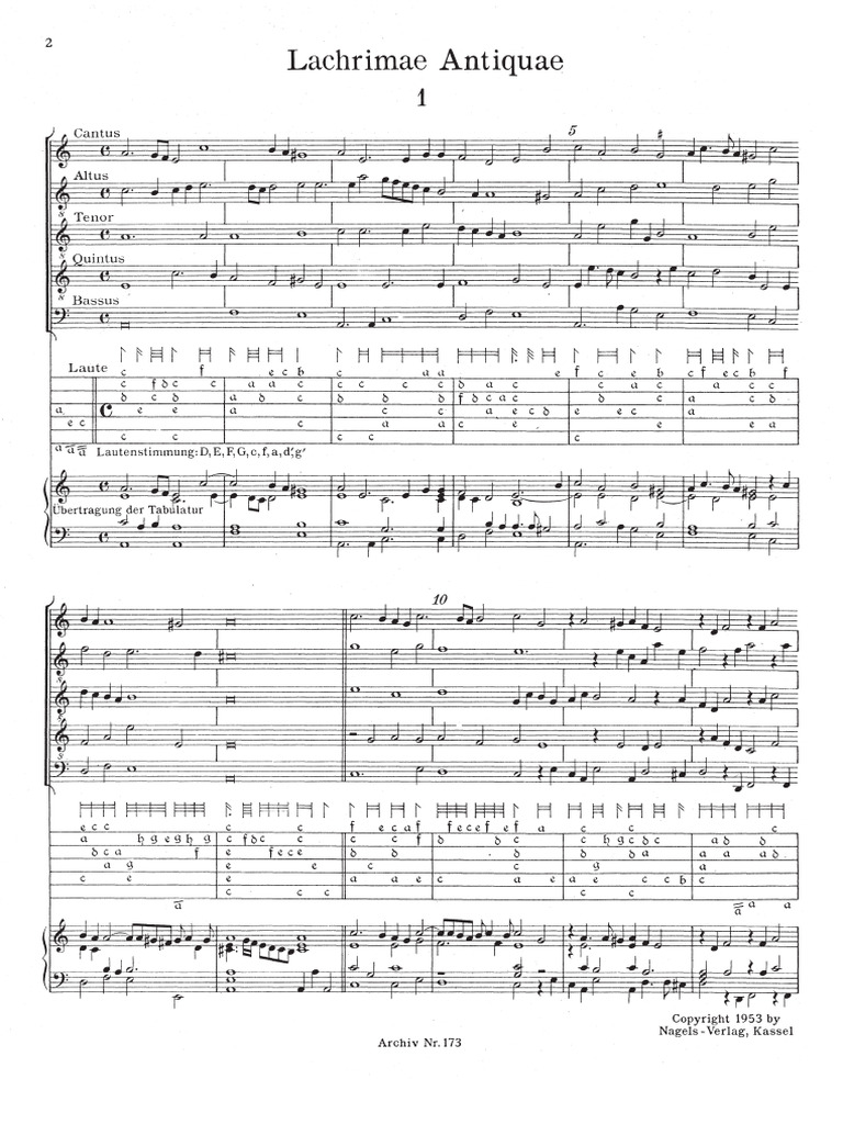 Dowland - Lacrimae Antiquae | PDF