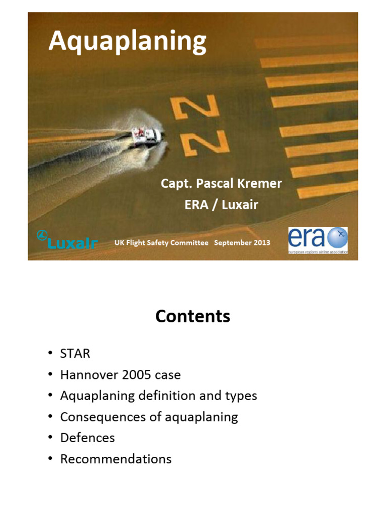 Understanding Aquaplaning in Aviation | PDF | Vehicles | Vehicle Technology