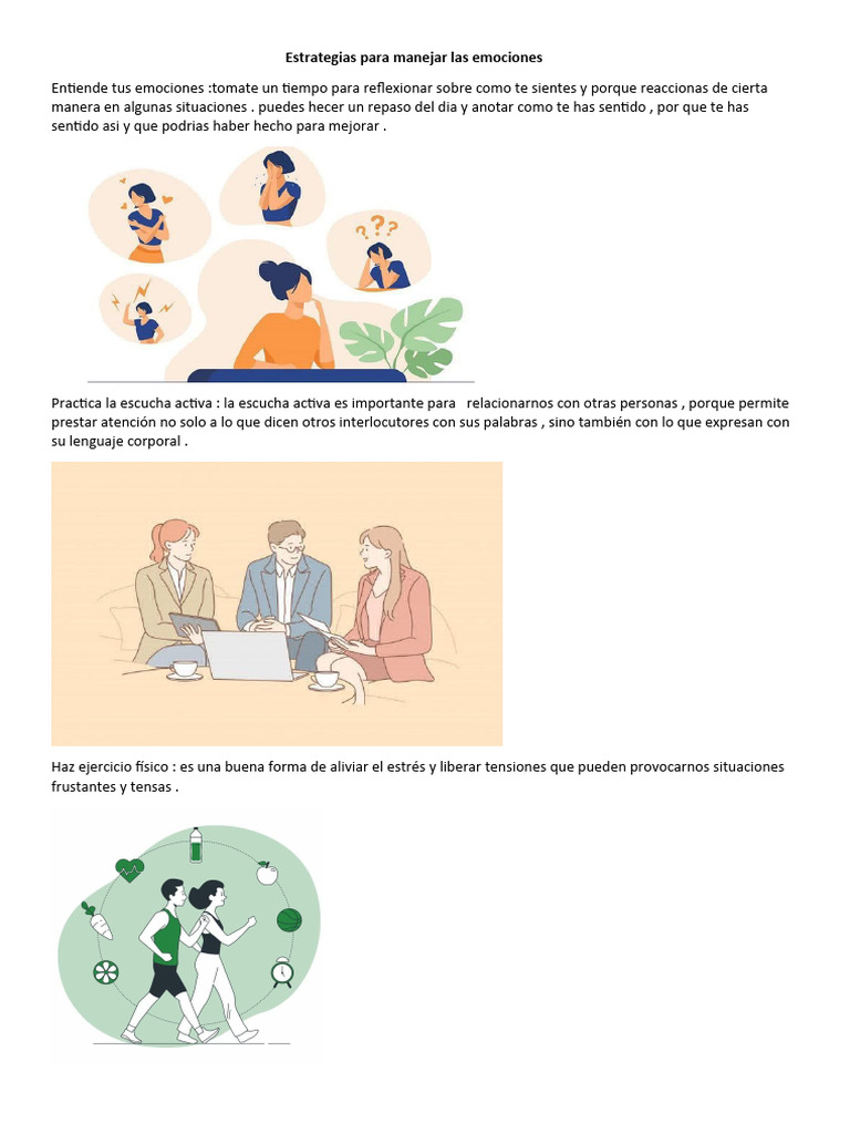 Estrategias Para Manejar Las Emociones Pdf