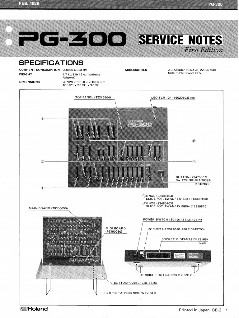 PG 300 SERVICE NOTES | PDF