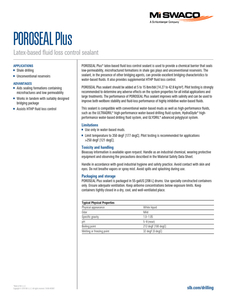 Poroseal Plus Ps | PDF