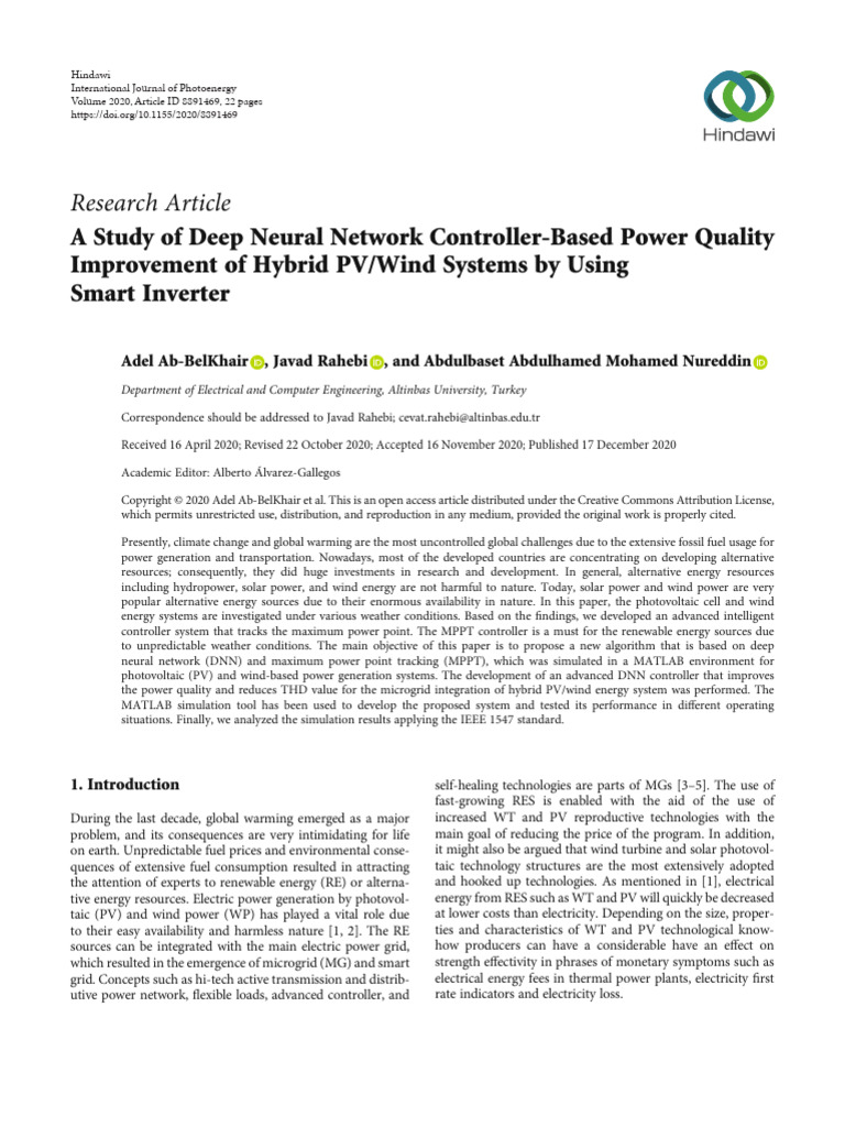A Study of Deep Neural Network Controller-Based Power Quality | PDF ...