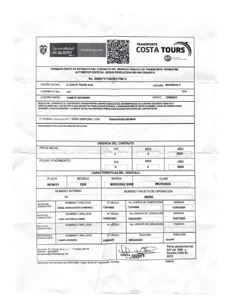 Costa Tours | PDF