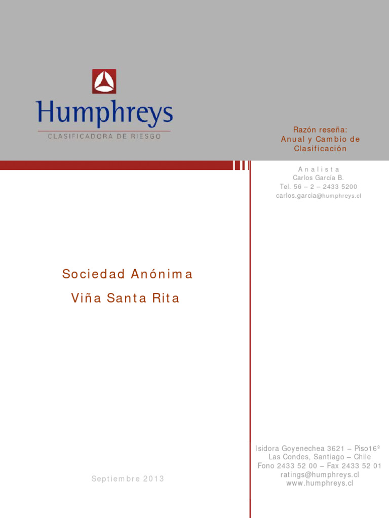 Humphreys Clasificadora de Riesgo | PDF | Vino | Business