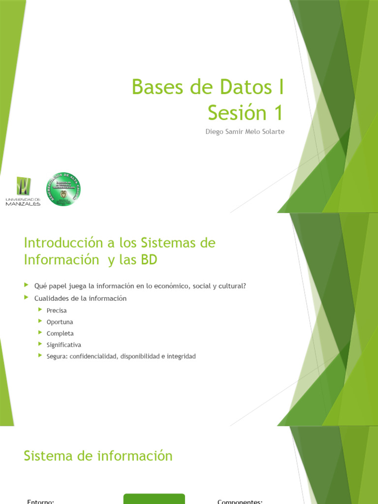 2 sesion introducción a las BD I | PDF | Bases de datos | Mi sql