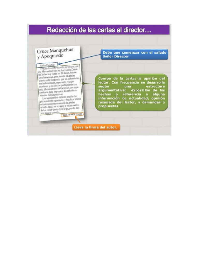 estructura carta al director | PDF