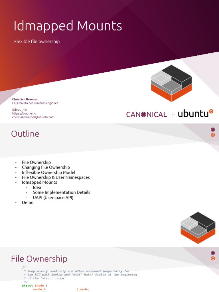 2021 FOSDEM Idmapped Mounts | PDF | File System | Operating System Technology