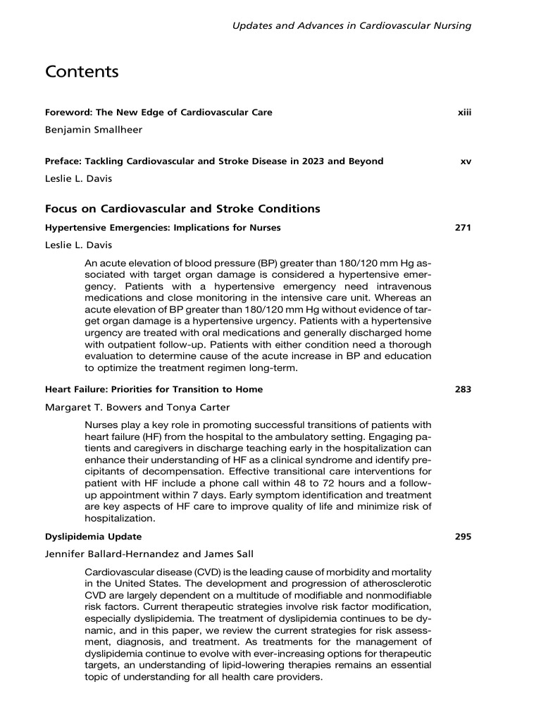 Contents Nuc | PDF | Stroke | Cardiovascular Diseases