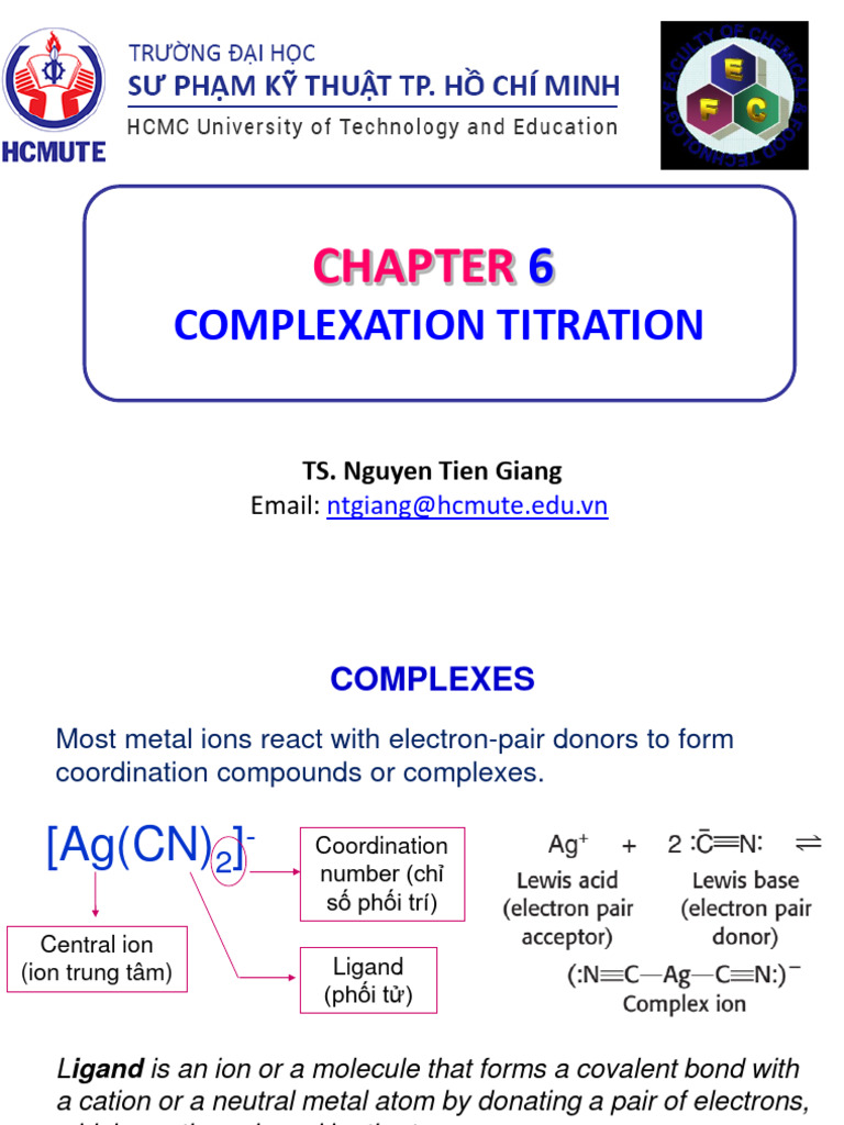Chap 6. Complexation Titration full | PDF | Coordination Complex | Chemistry
