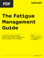 Fatigue Management Toolbox Talk | PDF | Occupational Safety And Health | Psychology