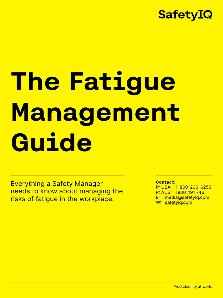 The Fatigue Management Guide - 2023 | PDF | Shift Work | Occupational ...