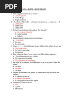 QCM La Boîte à Merveilles Corrigé | PDF