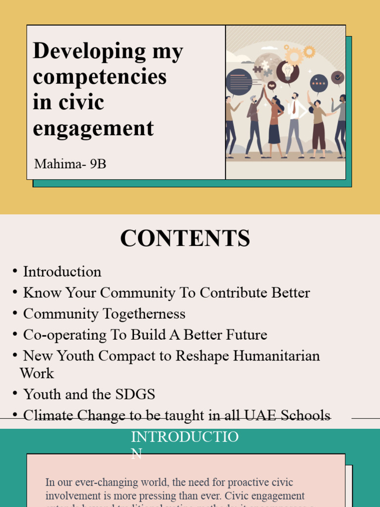Developing My Competencies in Civic Engagement - Mahima | PDF | Civic Engagement | United Arab ...