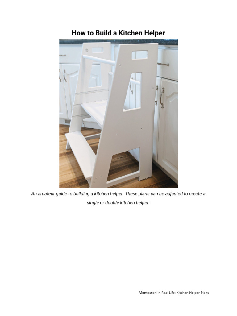 Kitchen learning tower | PDF
