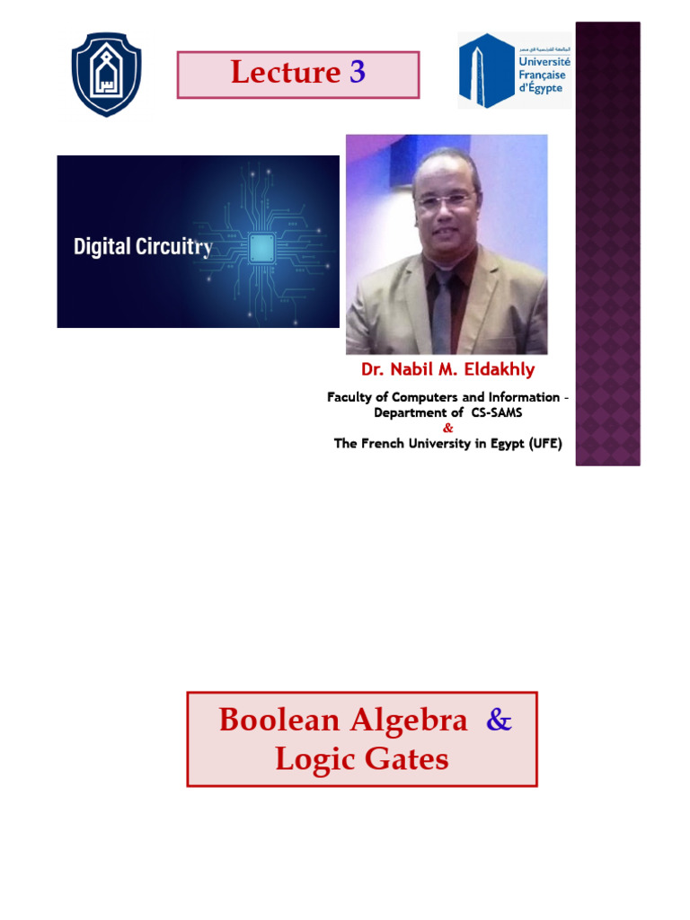 DC-Lecture 3 | PDF | Boolean Algebra | Teaching Mathematics