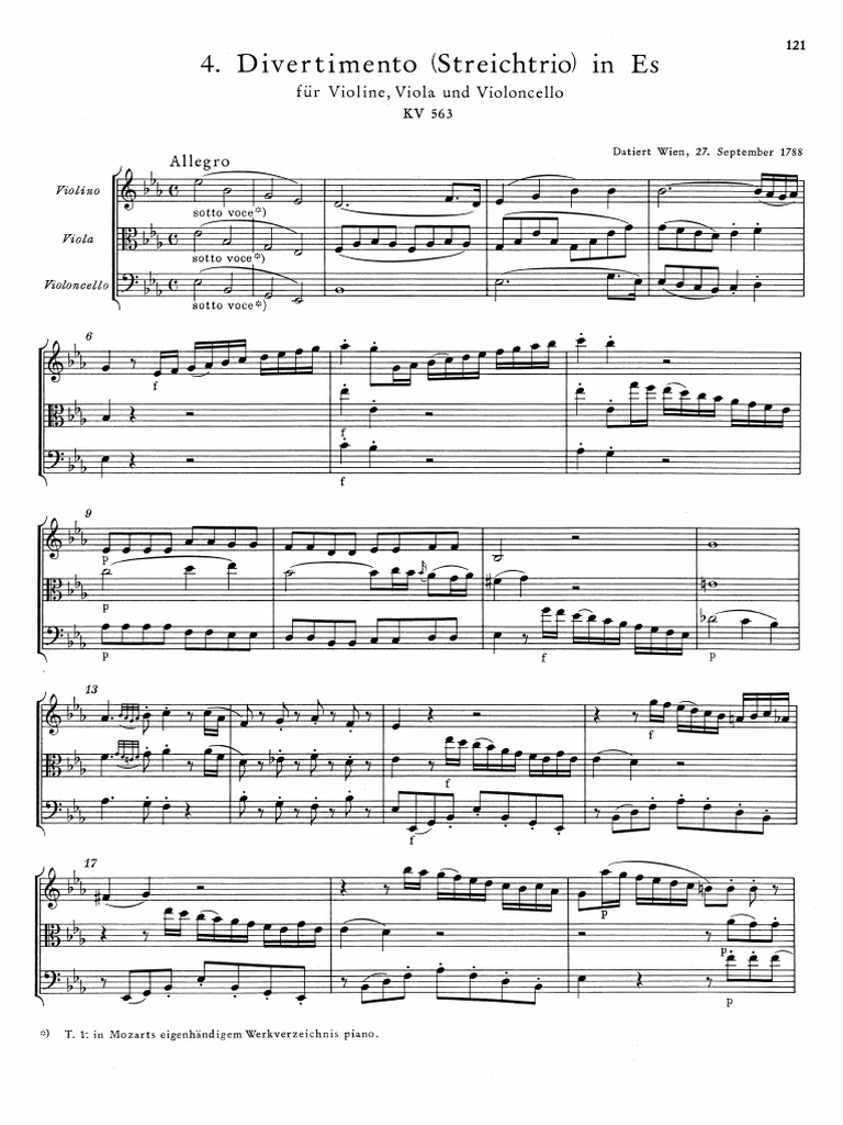 Mozart KV 563 | PDF
