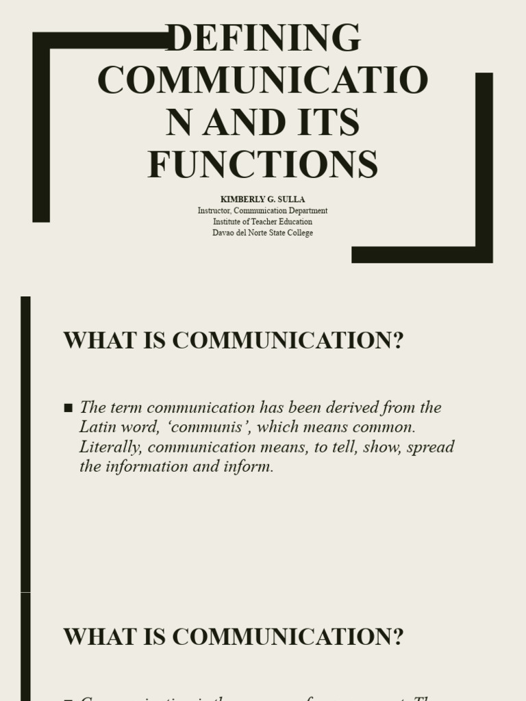 1 Defining Command Functions | PDF | Communication | Information