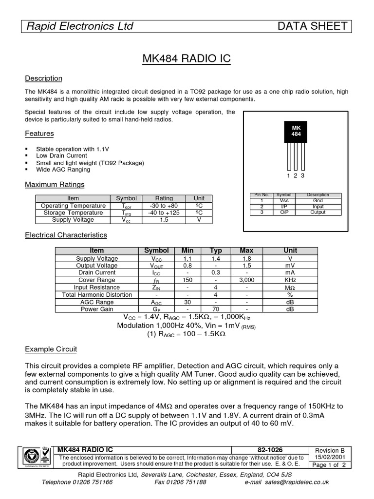 Datasheet Electrónica | PDF | Electronic Circuits | Electronics