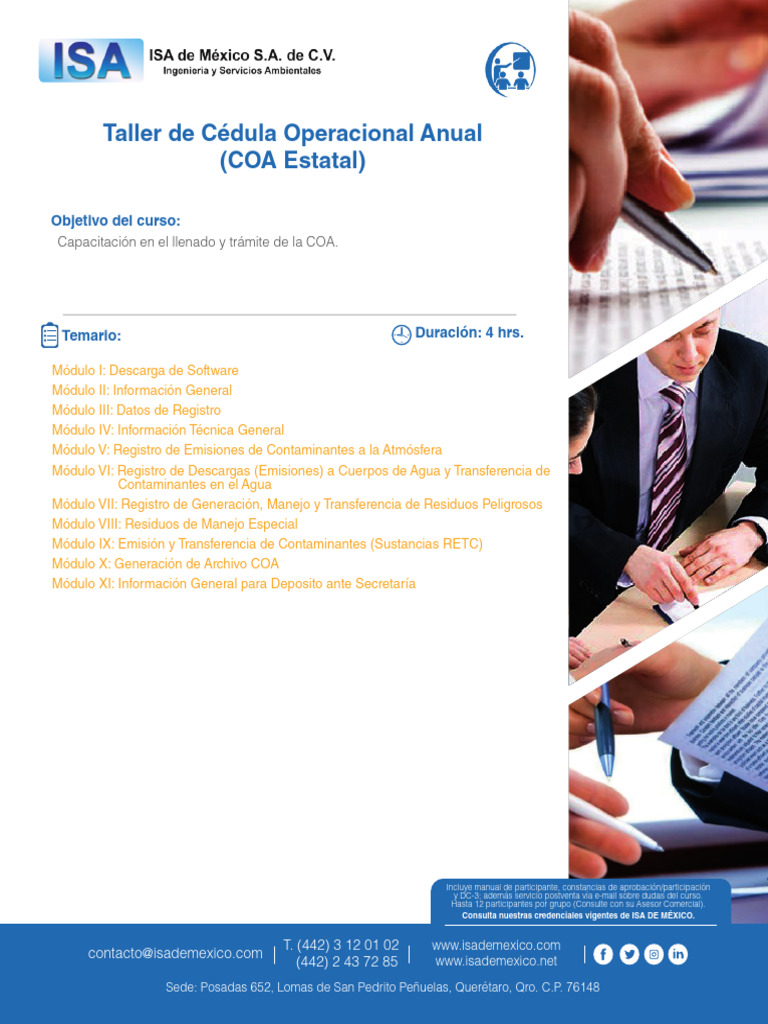 TALLER DE CÉDULA OPERACIONAL ANUAL - COA ESTATAL - 4h | PDF
