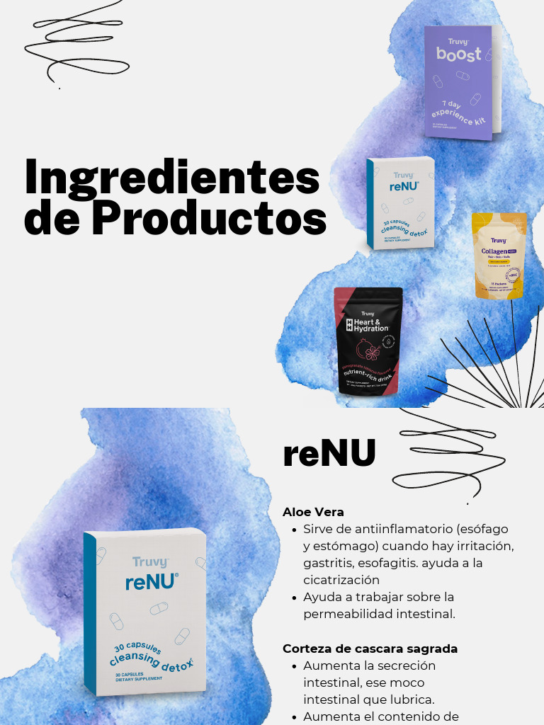 Ingredientes Productos Truvy | PDF | Antioxidante | gordo